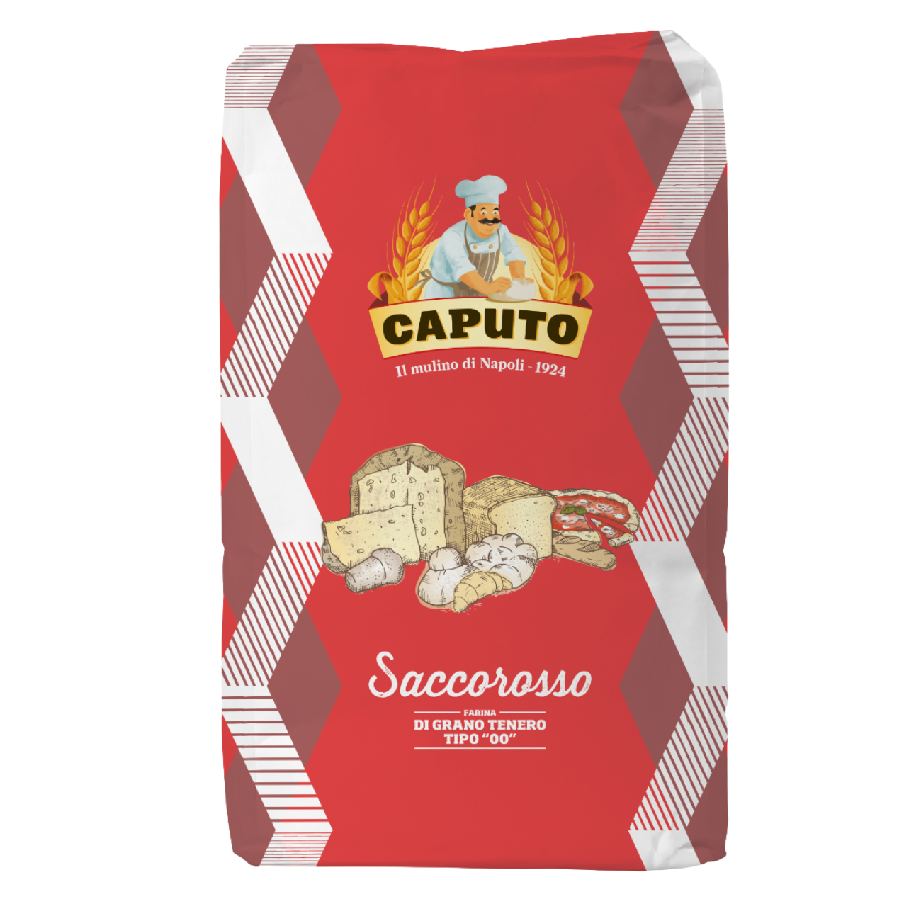 Caputo Saccorosso Flour (25kg/55lbs) – Tipo 00 for Pizza Bread Pasta ...