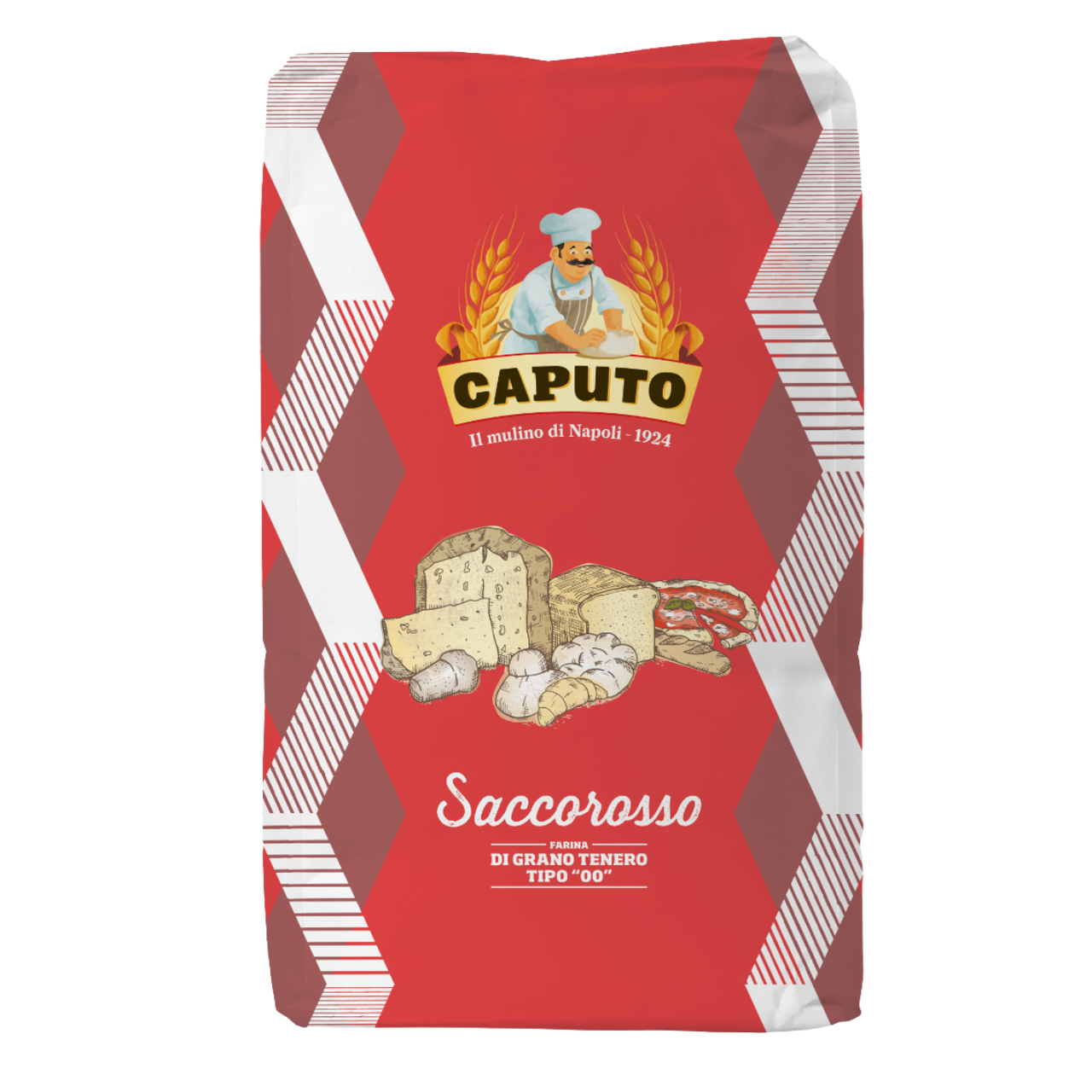 Caputo Saccorosso Flour (25kg/55lbs) – Tipo 00 for Pizza Bread Pasta ...