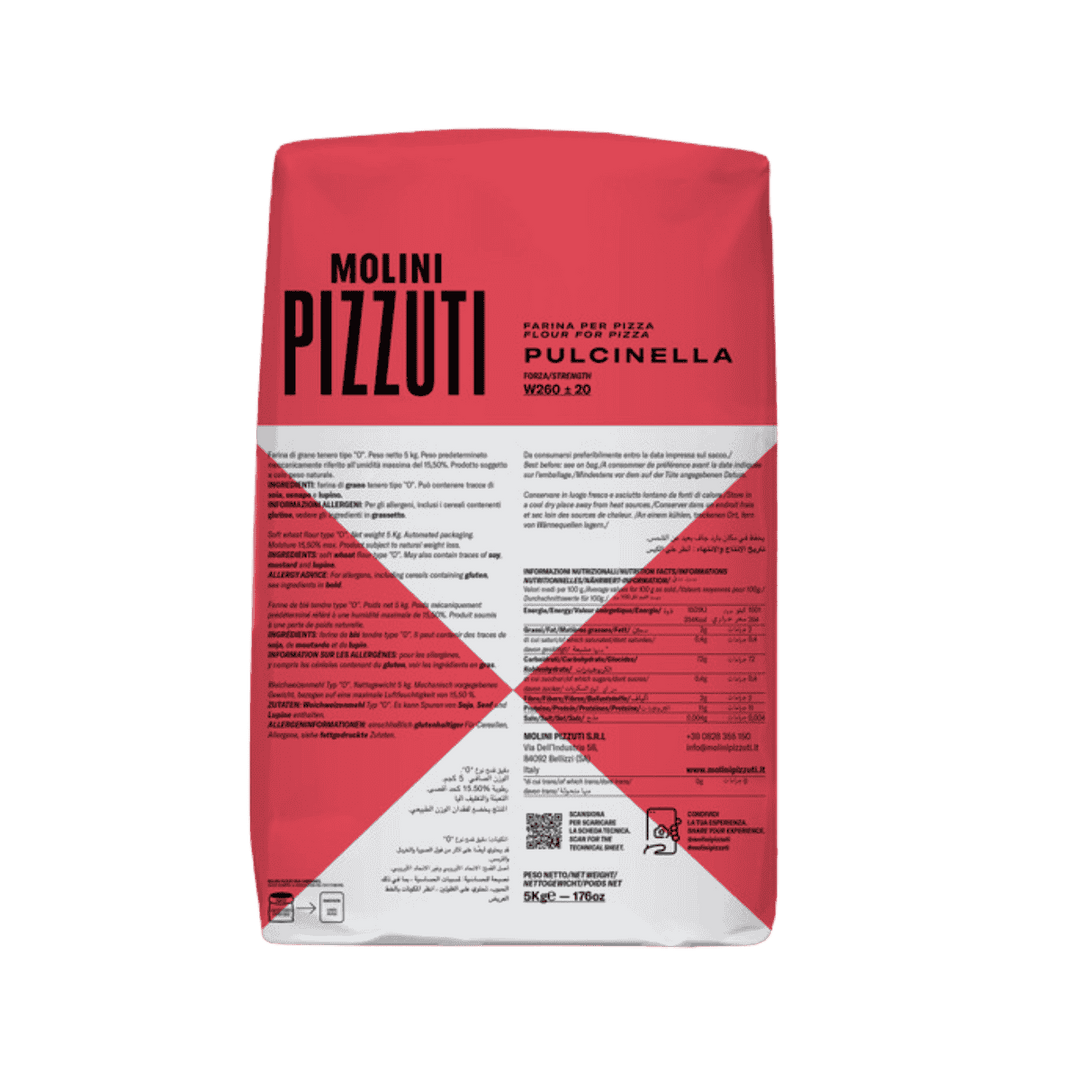 Molini Pizzuti Pulcinella Tipo 0 Pizza Flour (5kg/11lbs) – BrickOvenBaker